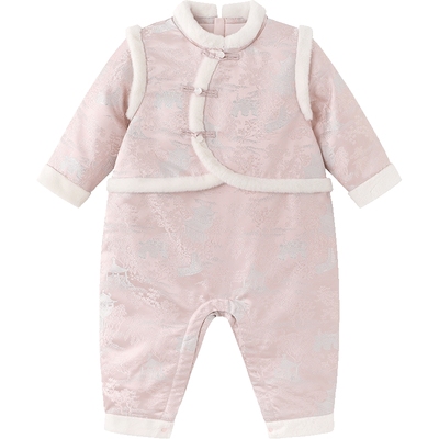 英氏哈衣新生儿冬季保暖长袖