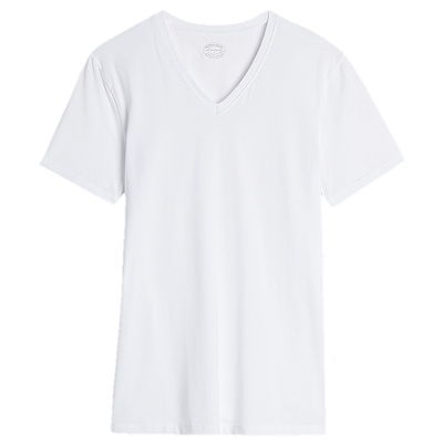 男士轻薄V领棉质短袖T恤