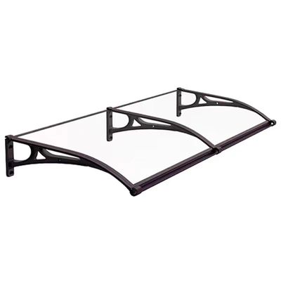 屋檐雨棚家用铝合金带水槽款雨棚