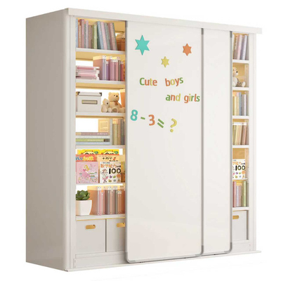 【双白板门】防尘儿童书架钢制
