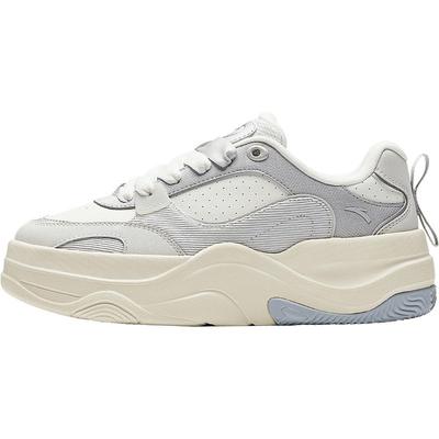 安踏幸运草丨厚底增高面包鞋板鞋女2025冬季新款不累脚软底运动鞋