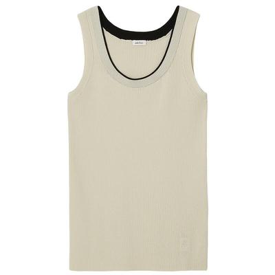 Mila Owen春夏简约百搭撞色边无袖针织背心上衣09WNT252013