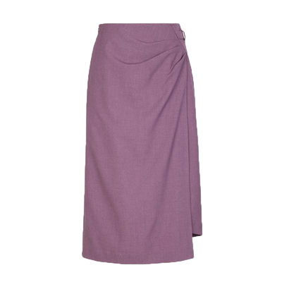 婉甸秋季新品都市优雅午夜玫紫色长包裙下装1233K07DY4