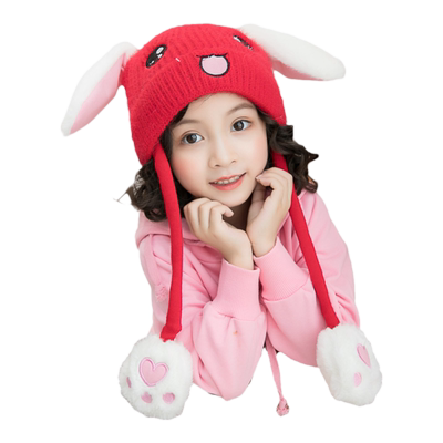 耳朵毛线女同款网红长耳朵的帽子