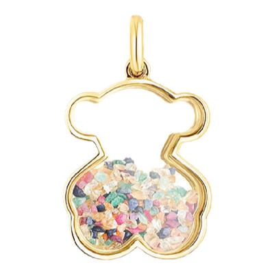 Areia系列多彩宝石小熊吊坠