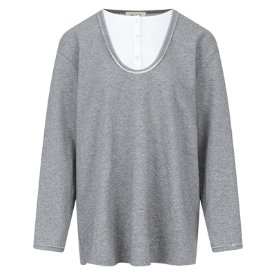 therumah假两件U领卫衣套装