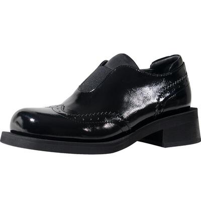 VDVC复古雕花牛油皮镜面乐福鞋