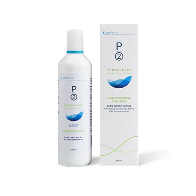 P2优菲视350ml隐形眼镜护理液美瞳清洁除蛋白官方旗舰店