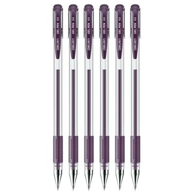 红色碳素办公用品黑色得力中性笔