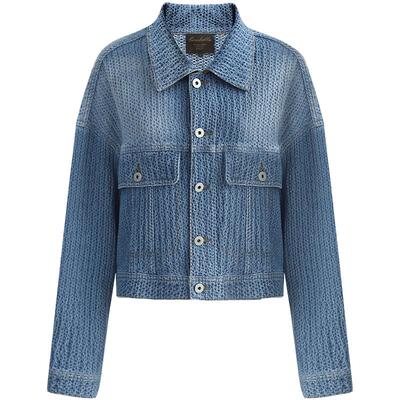 COCOBELLA提花拼接廓形牛仔夹克