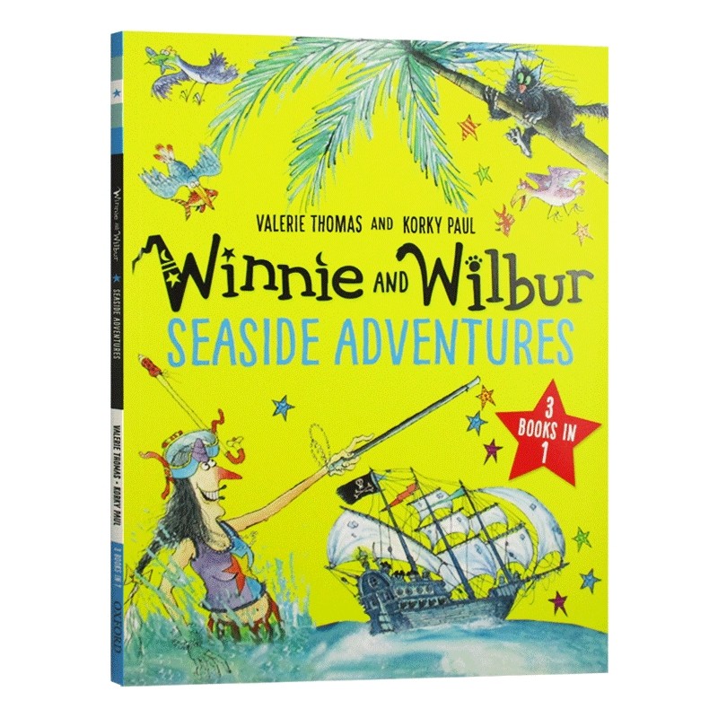 女巫温妮系列海边奇遇英文原版绘本 Winnie the Witch Seaside Adventures 3合1故事集温妮女巫魔法故事吴敏兰书 ...