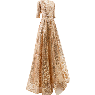 新款气场高贵优雅名媛晚礼服裙