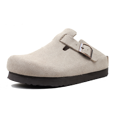 平跟半包头拖鞋增高款