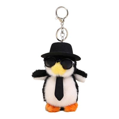 YUYI丑萌高雅人士企鹅玩偶包挂件