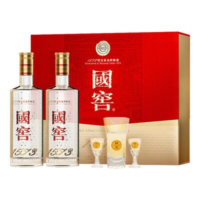 泸州老窖 国窖1573礼盒浓香型白酒52度516ml*2经典高端送礼礼盒装