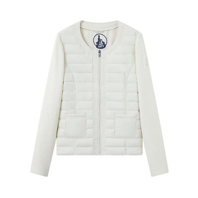 JOTT女士圆领拼接棉服休闲百搭