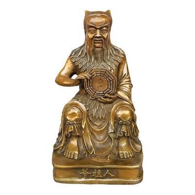 黄铜伏羲大帝中式客厅摆件