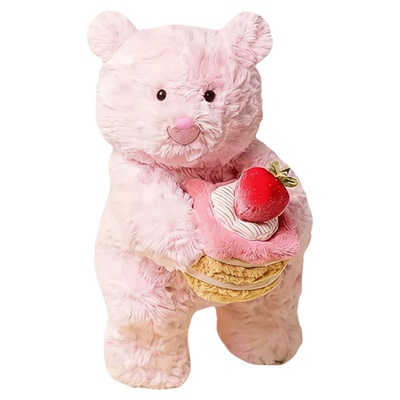 JELLYCAT 上海限定 草莓蛋糕莱奥拉熊 可爱玩偶毛绒公仔 BARM2CAK