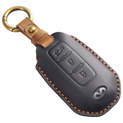 适用于疯马皮英菲尼迪钥匙套