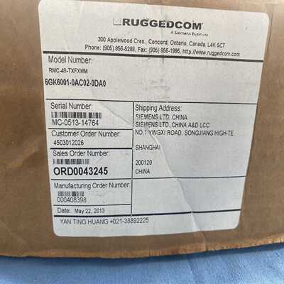 议价西门子RUGGEDCOM交换机RMC-48-TXFXMM交换器6GK6001-0AC02-0D