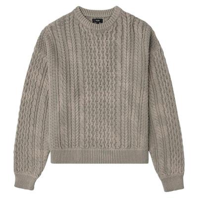 BEAMS圆领针织衫复古质感