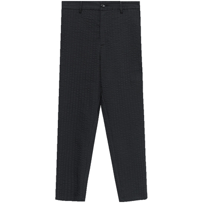 EHE男装肌理感轻薄微弹文艺棉质休闲裤男百搭直筒宽松春夏新款