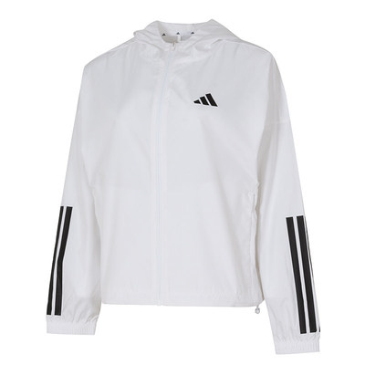 adidas阿迪达斯女装梭织夹克外套26春季新款连帽跑步运动服JX1872