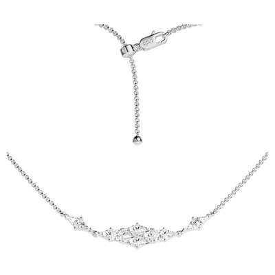 [春季新品]APM Monaco Art Deco可调节项链银白个性简约几何设计