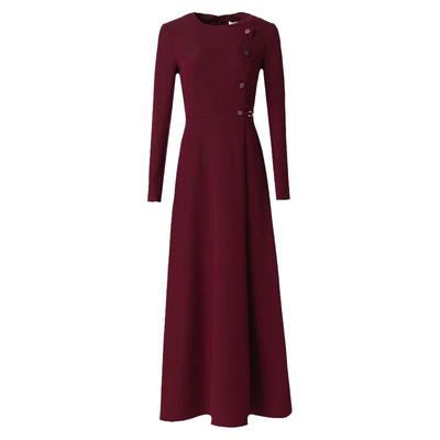 早秋气质显瘦喜婆婆高级感中长裙