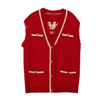 2024针织马甲谜底绣花