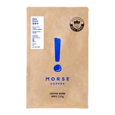 蓝野牛250g咖啡豆 MORSE莫思拼配意式中深烘焙咖啡浓郁油脂丰富