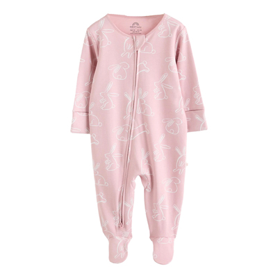 英国NEXT宝宝春秋兔子纯棉连体衣