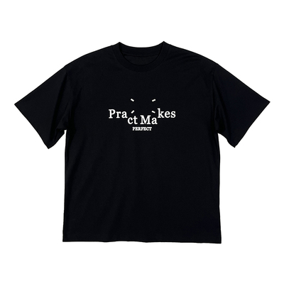 大牌金属点缀字母印花短袖T恤男