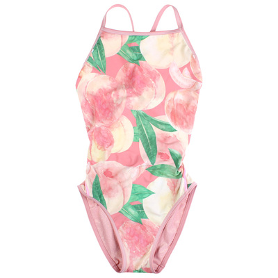 HOOG蝴格二代细闪泳衣女三角连体专业训练运动游泳衣时尚极光黑闪