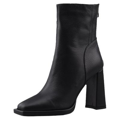 misili欧美马丁靴粗跟短靴