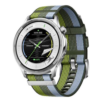 适用OPPO WatchS跃动绿茵X3尼龙手表带oppowatchx2智能腕表oppowatchx编织oppoS官方同款律动银男竞速黑表带