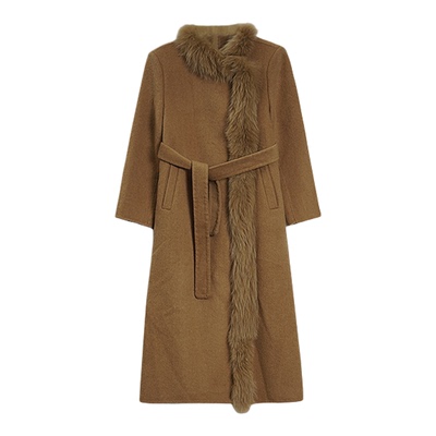 利达NEW DADADA【琥珀毛领】气质百搭休闲毛呢外套QHM4329