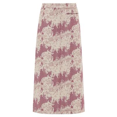 COCOBELLA色织撞色提花半身裙