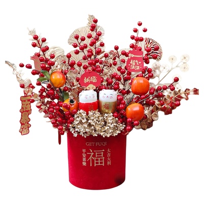 创意年宵花招财猫发财果