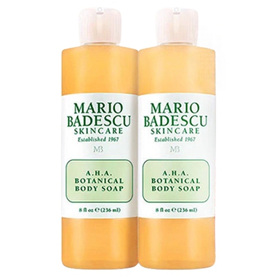 Mario Badescu AHA果酸沐浴露改善鸡皮祛痘舒缓保湿滋润236ml*2瓶
