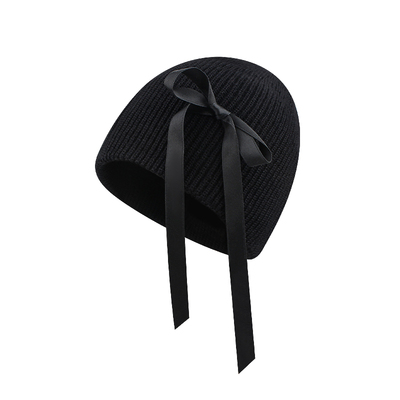 ROUIIEFAO毛线帽蝴蝶结装饰