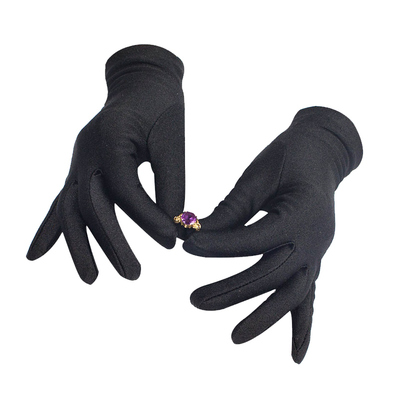 十双珠宝店男女导购手套冬高弹力氨纶不起球夏礼仪防晒薄黑白包邮