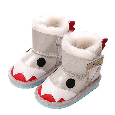 小怪兽澳洲防水雪地靴羊真皮透气