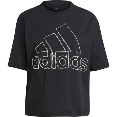 Adidas/阿迪达斯正品当季女子新款短袖大logo运动T恤GV5174