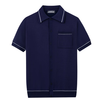 欧美男装春夏大码男士针织Polo衫