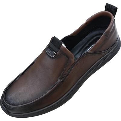 澳伦男鞋特大码真皮商务休闲皮鞋