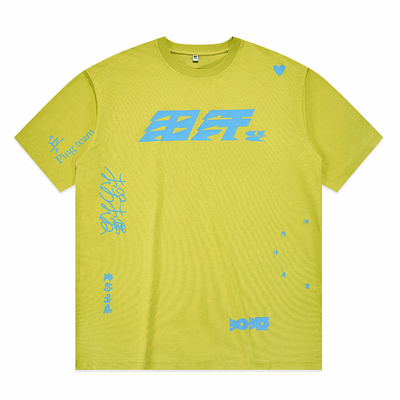 Cryingcenter去哭去爱泪与汗亮橙色姜绿索罗娜速干羽毛球运动短袖