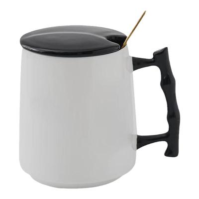 创意字母陶瓷马克杯带盖简约情侣