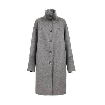 绫致ONLY2025秋季新款休闲通勤双面呢直身长款毛呢大衣女