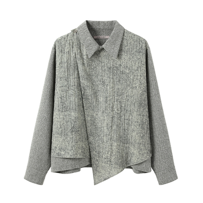 芸蚁「青花瓷」多形态脉纹飞片肌理夹克外套 _ 舞